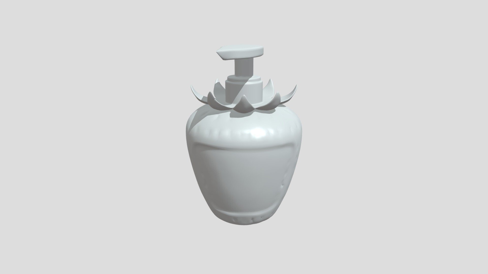 Strawberry-shaped body lotion bottle - 3D model by ujwalashende995 ...