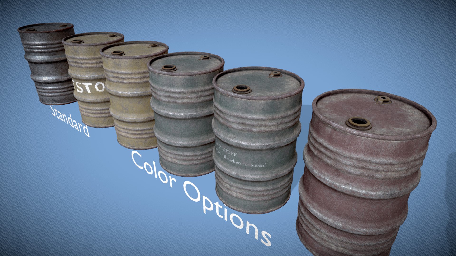 German WW2 Oil Barrels Type B - Buy Royalty Free 3D model by Mad ...