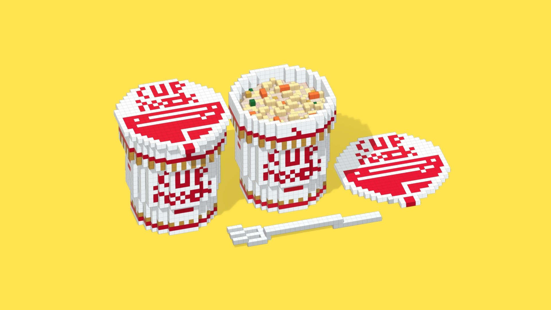instant ramen - Download Free 3D model by ini_andri [3302a63] - Sketchfab