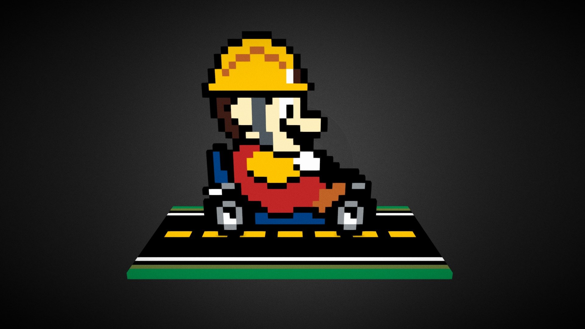 SMK099 - Super Pixel Kart Builder Mario - Buy Royalty Free 3D model by ...