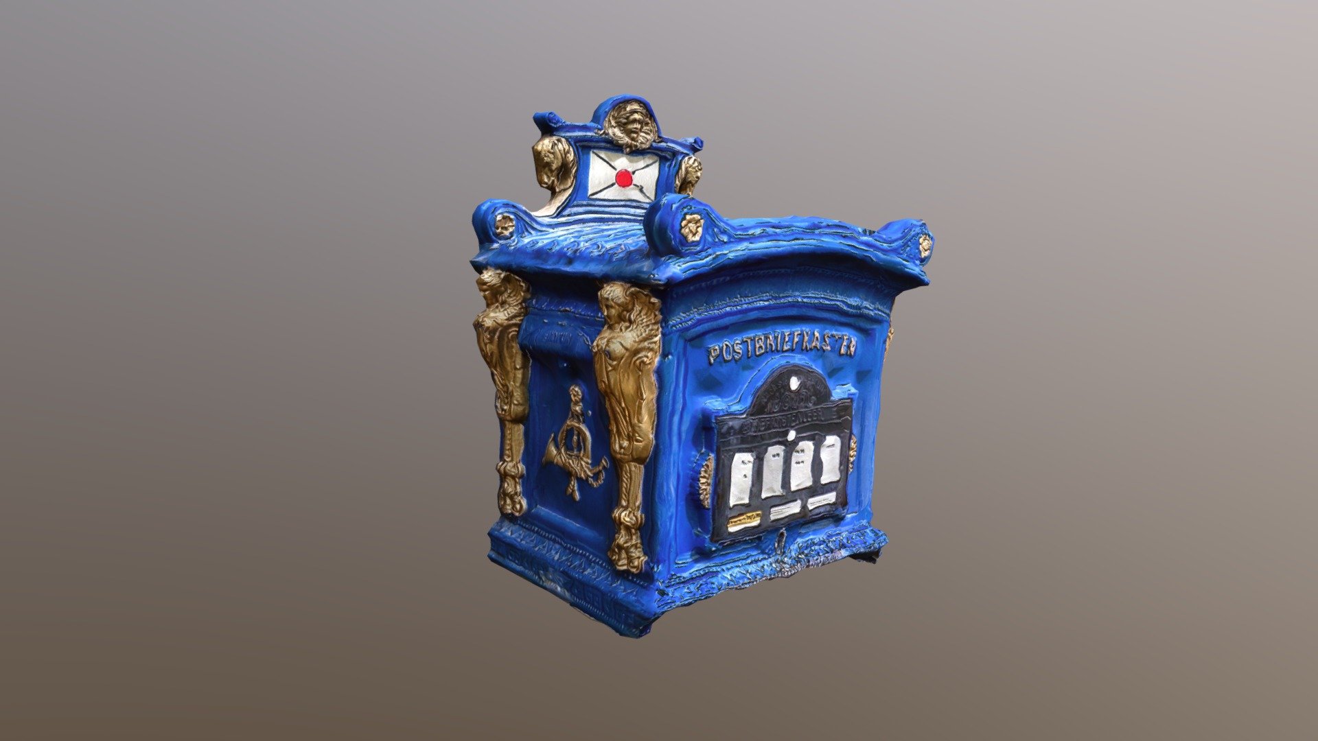 Mailbox vintage blue - Buy Royalty Free 3D model by Thomas Binder ...