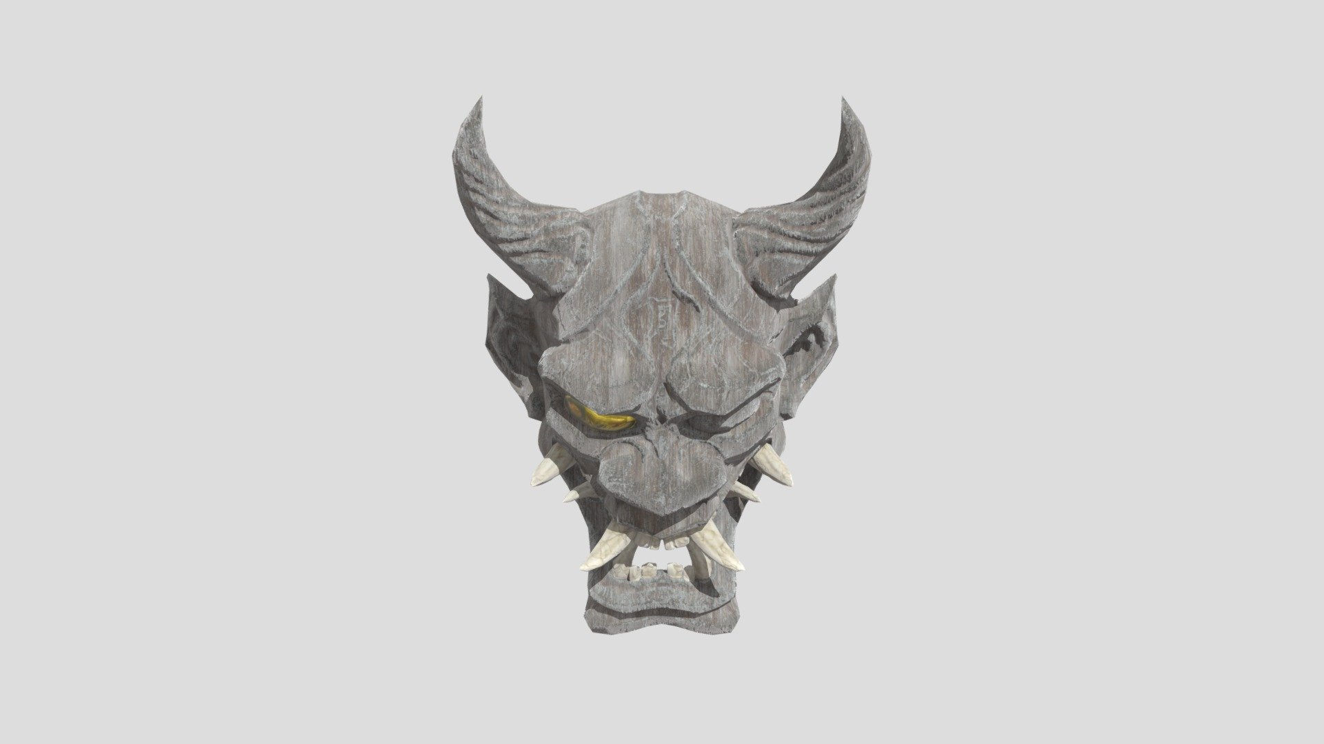 Japanese Demon Mask - Download Free 3D model by kmmoljgori [330a083 ...