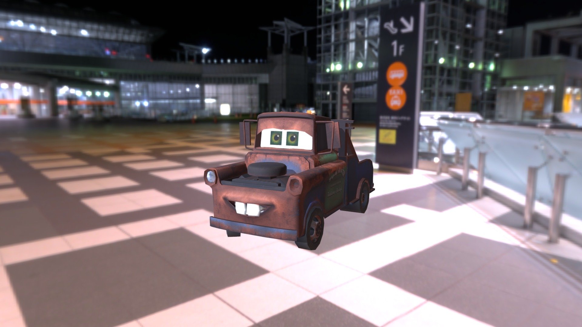 Disney Pixar Cars Tom Mater 3DS Cars 2 - Download Free 3D model by ...