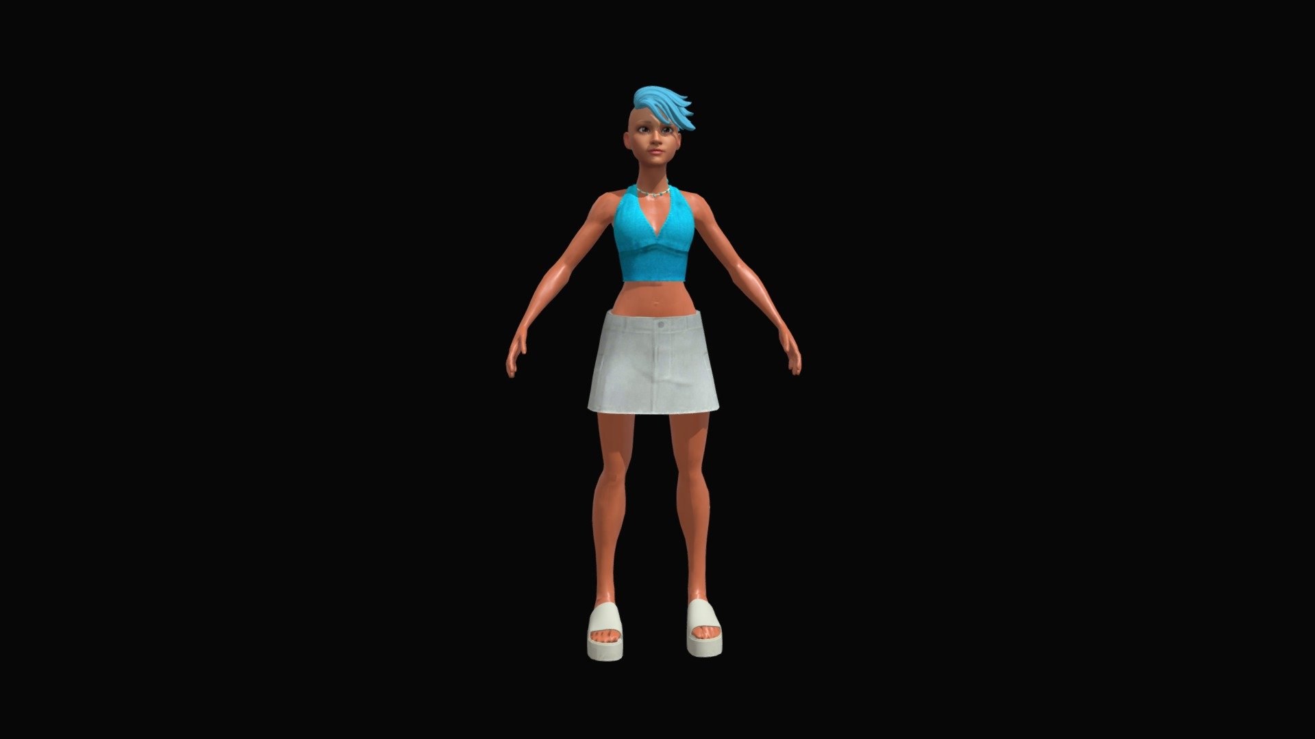 character girl #18 (FBX) - Download Free 3D model by BELAZ (@asset_for ...