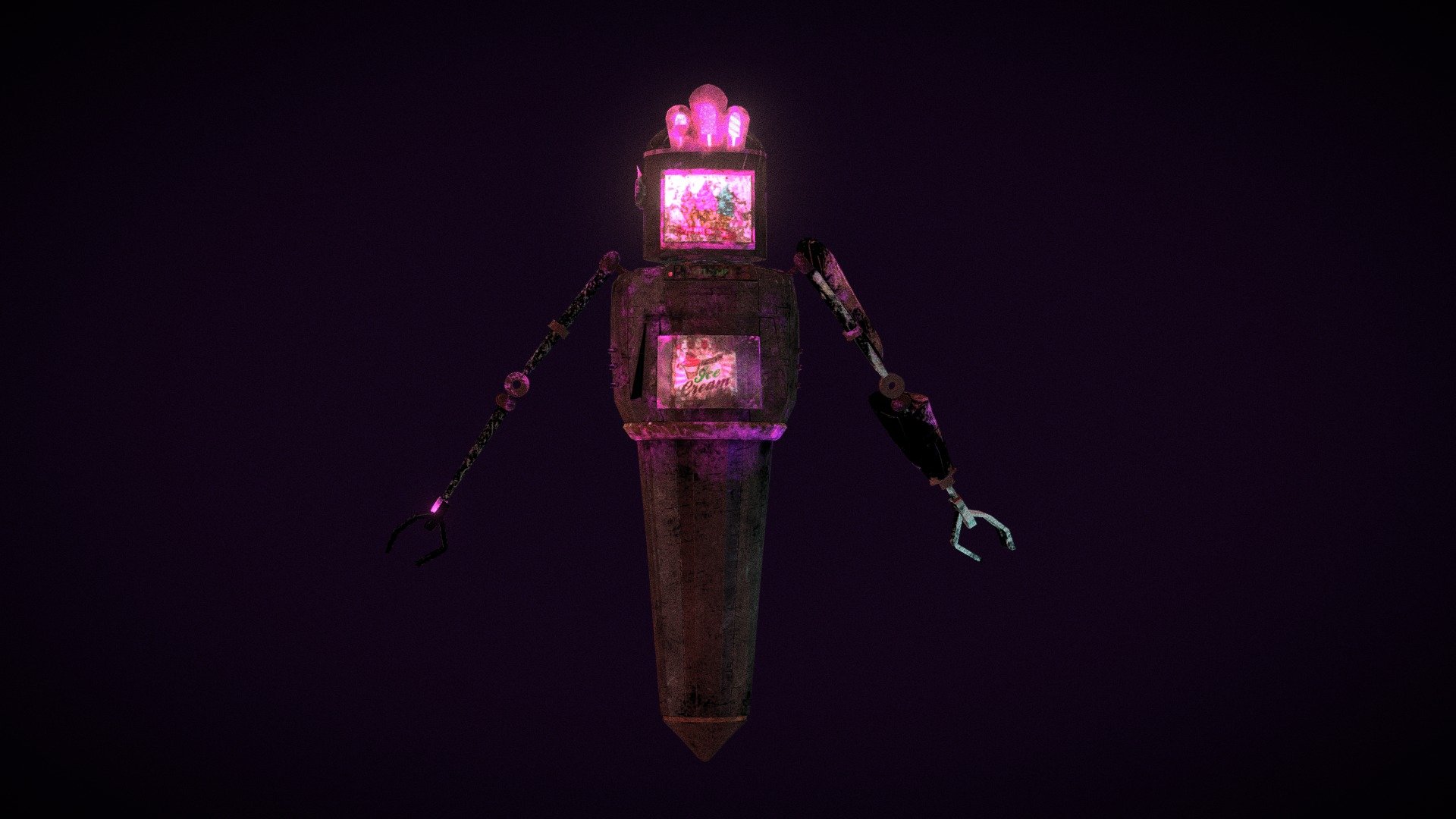 Cream-Robot Animation - 3D model by Ilonistra [3316d83] - Sketchfab