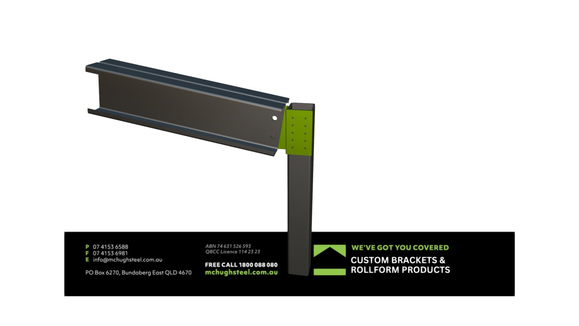 75RHS to C150 5 Deg RHS to Purlin Bracket C - 3D model by mchughsteel ...