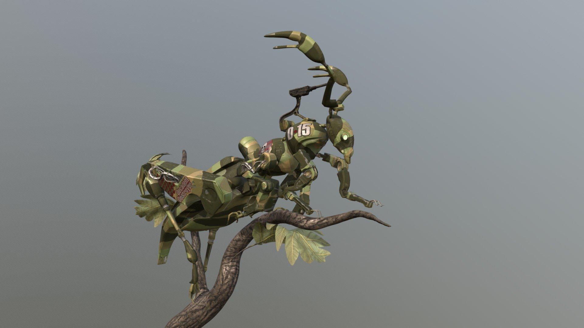 grasshopper_cyborg - 3D model by markzero [3318341] - Sketchfab