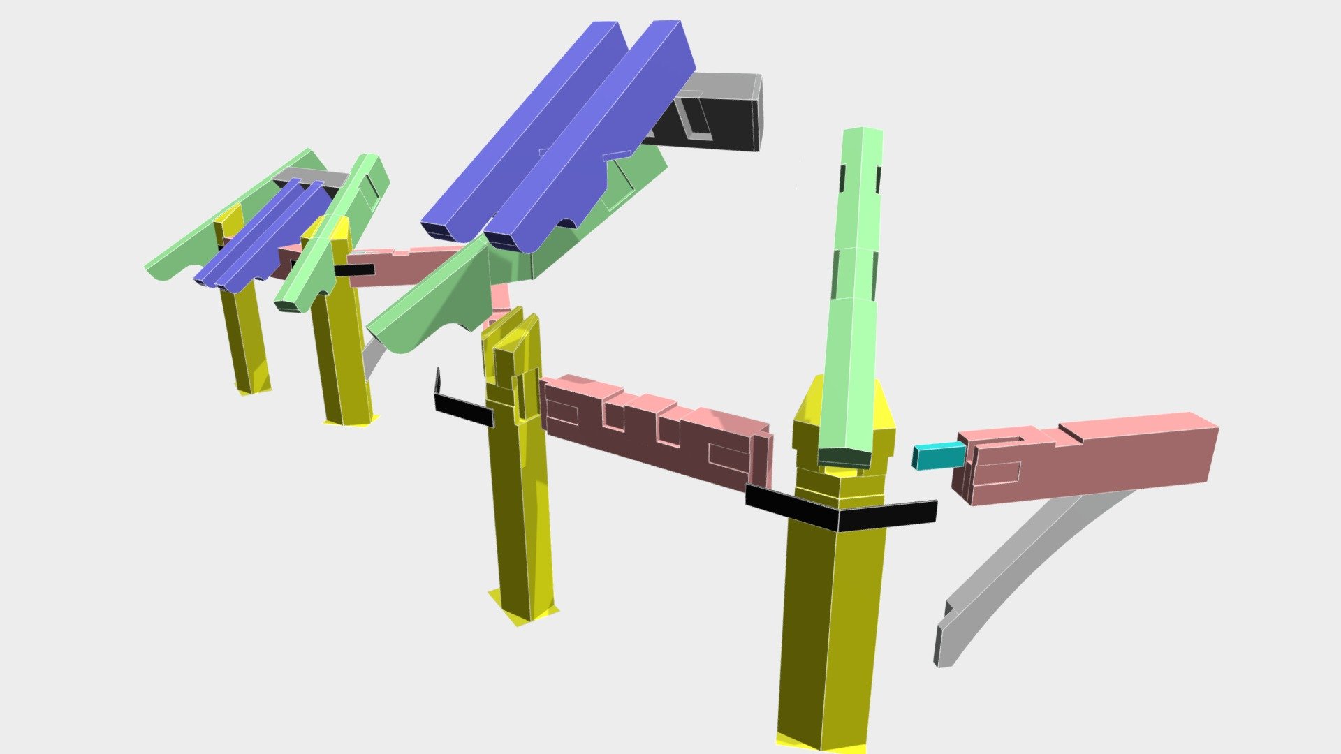 Six Sided Corner Plate Detail - 3D model by Timber Frame HQ ...