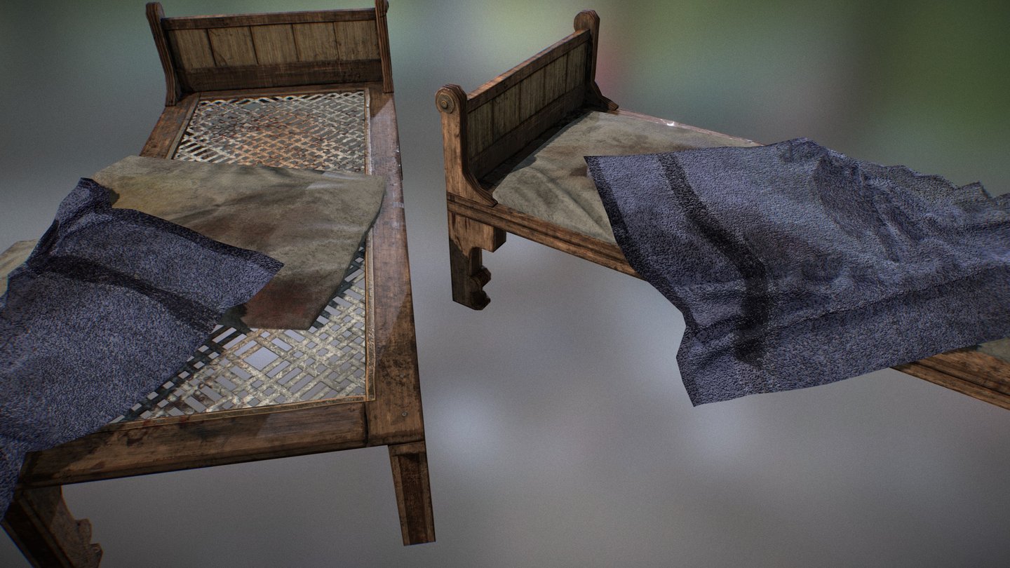 Ruined bed - 3D model by Igor Bezrodny (@bezrodnyigor) [331d840 ...