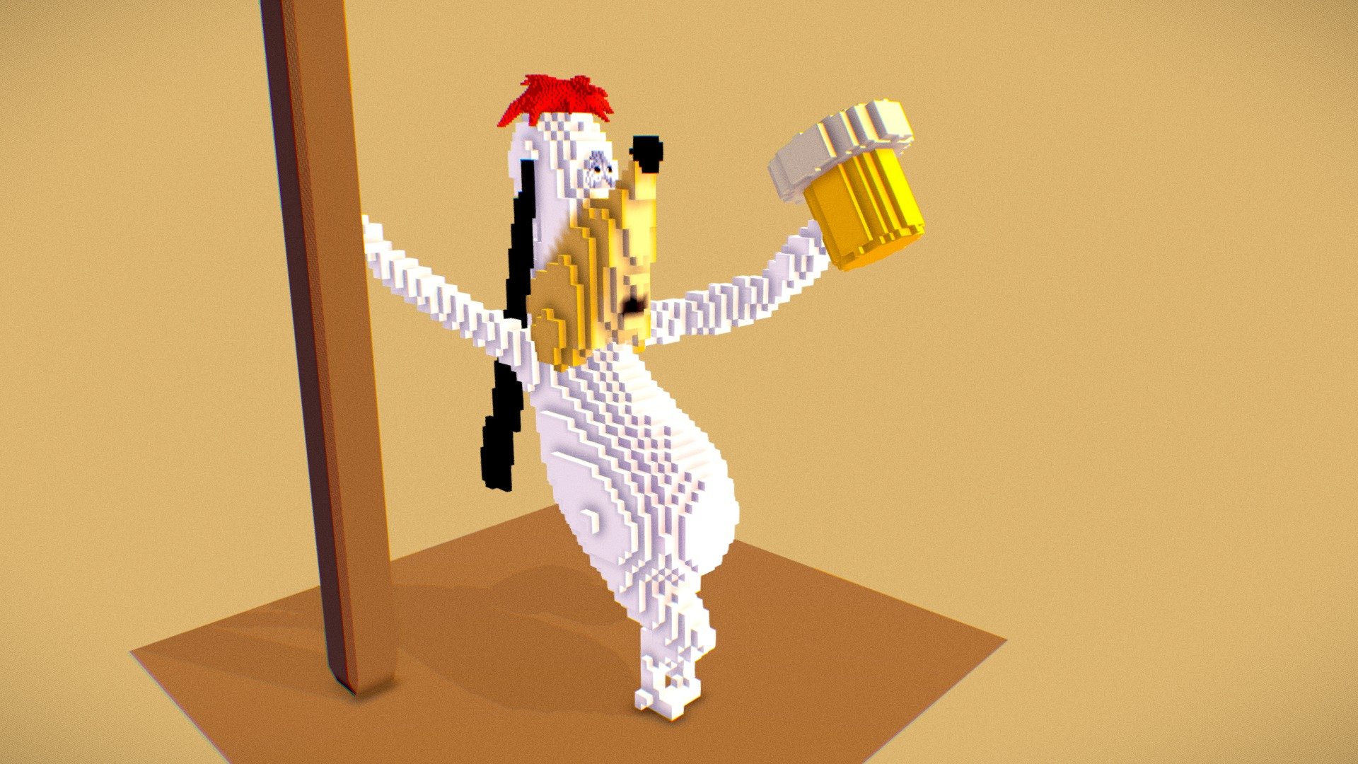 Droopy pixel art - Download Free 3D model by Andres.Felipe.Rivera ...