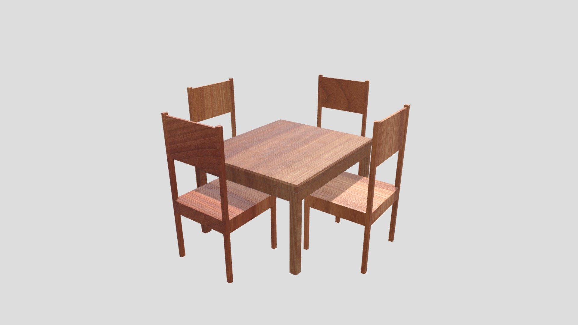 Table and Chairs Set - 3D model by Fotell [3325723] - Sketchfab