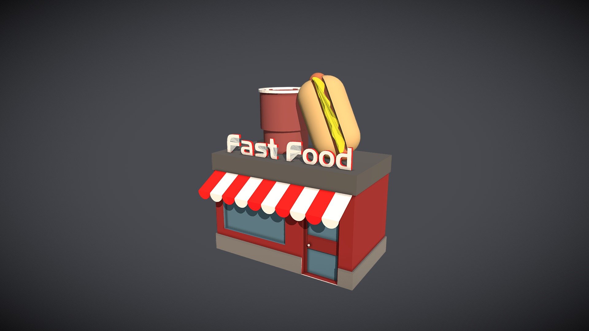 Low-Poly Fast-Food - Buy Royalty Free 3D model by Incod ART 3D ...