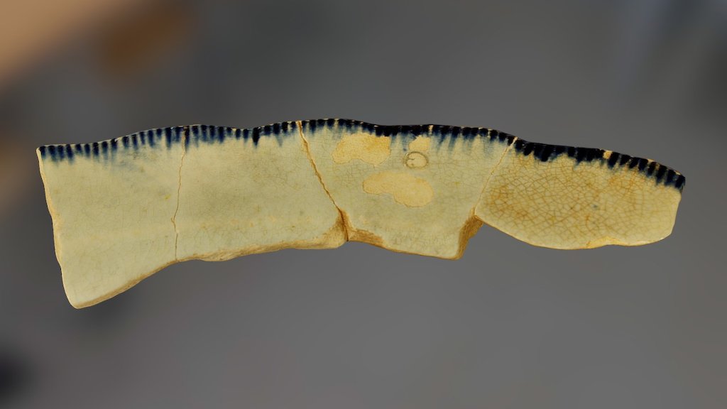 Shell-edge Pearlware Plate Sherds ca. 1809-1831 - 3D model by ...
