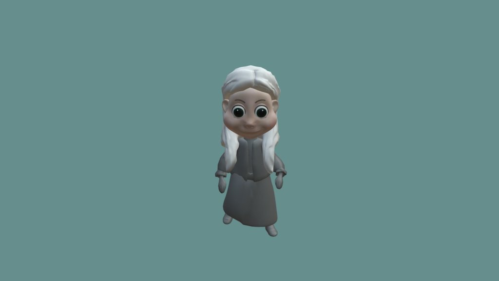 Girl (animated gamecharacter) - 3D model by milamila [3329855] - Sketchfab