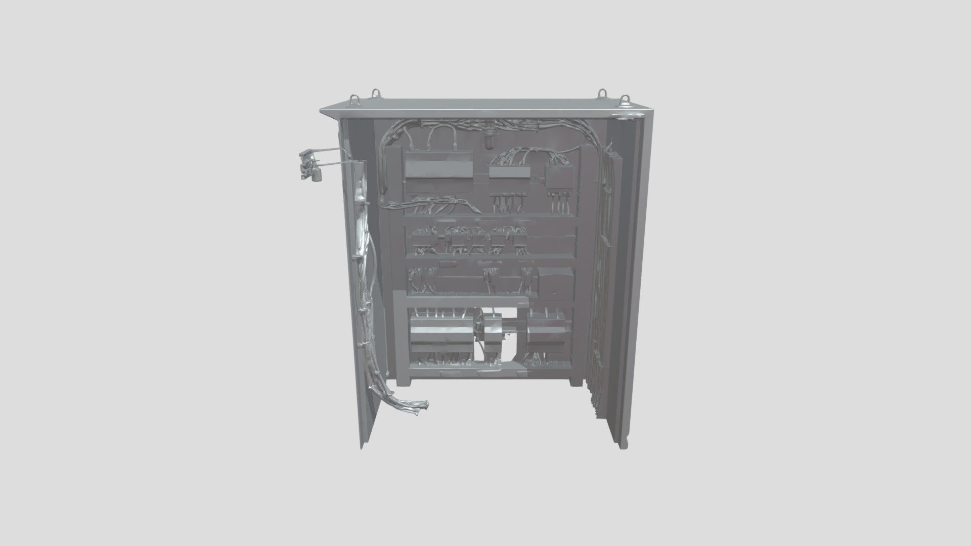 Electrical control panel with wiring - 3D model by hamzalhihi [332aae9 ...