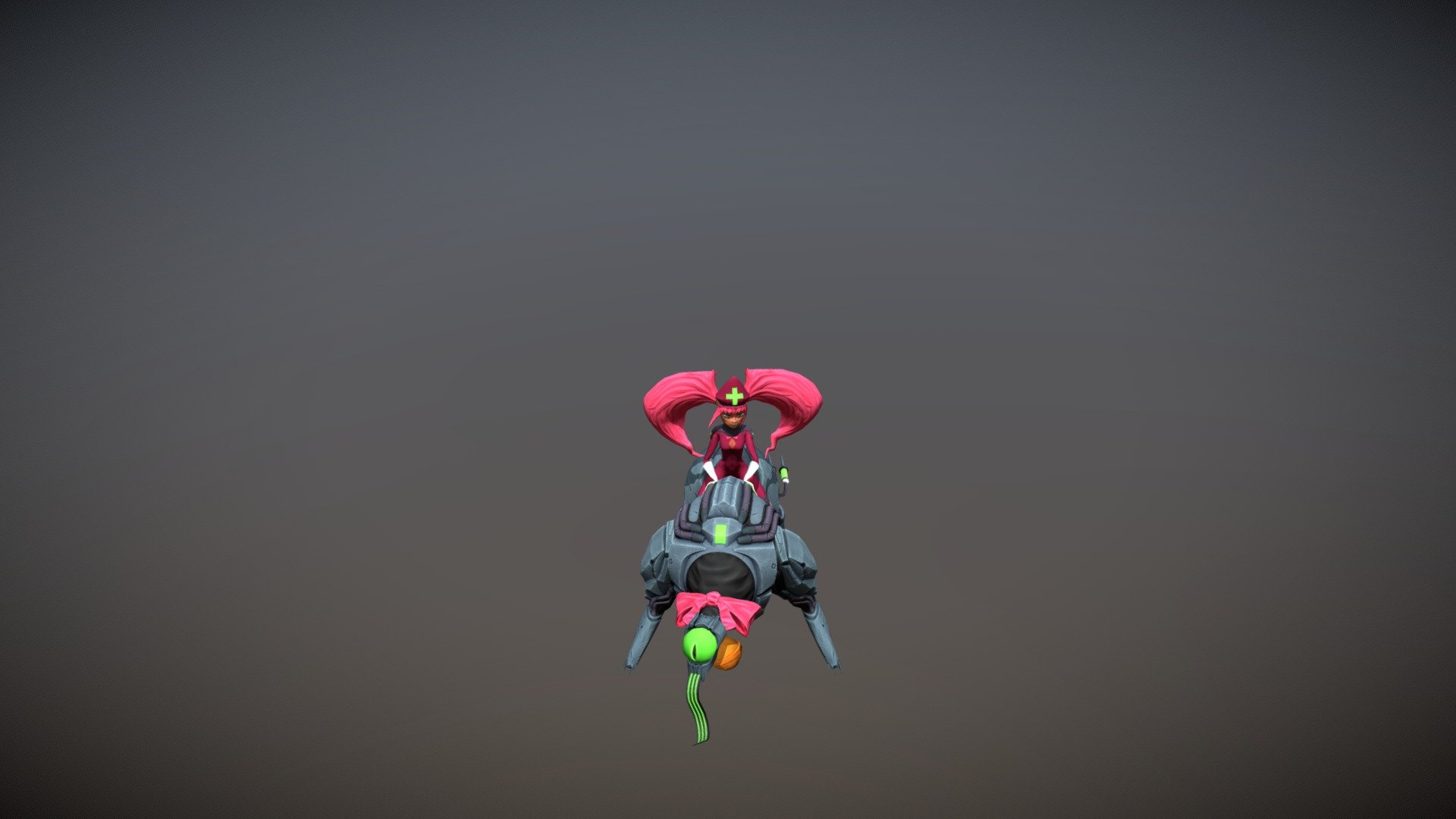 War sister on mecha cat - 3D model by mmanjon [332ccb1] - Sketchfab