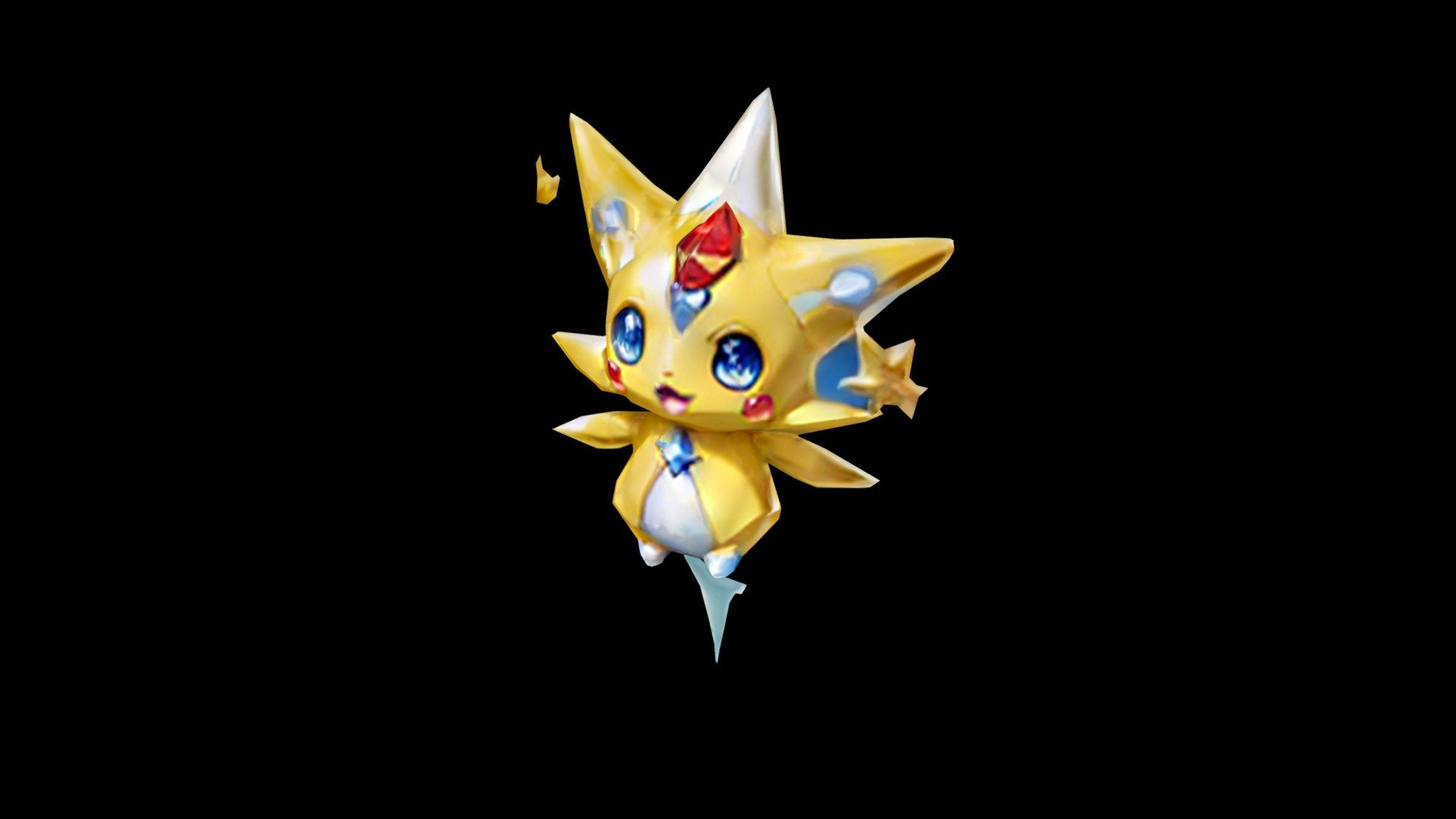 Electric Blue Space Cat Light Blue Cartoon Cat C - Download Free 3D ...