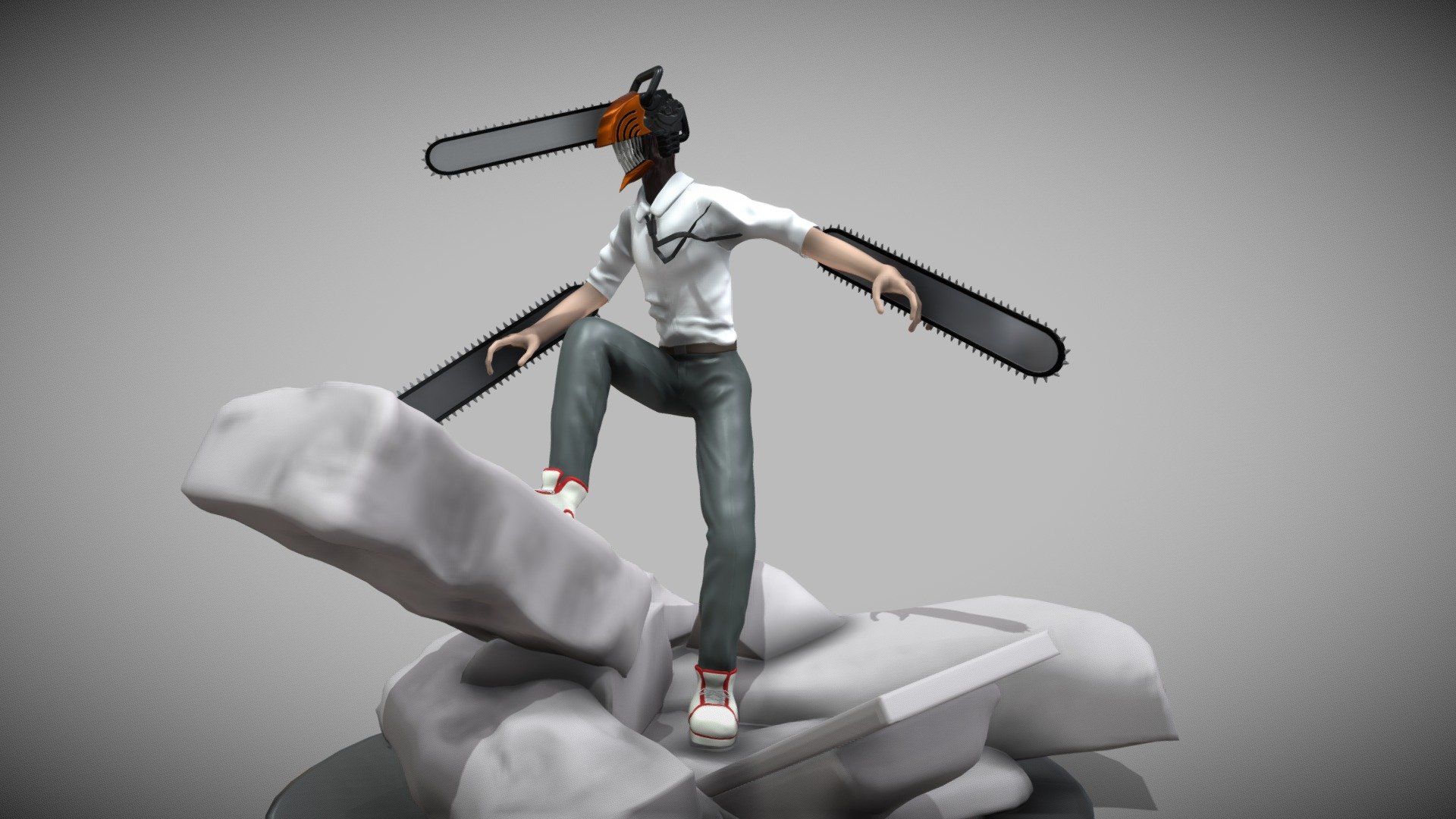 Chainsaw Man - 3D model by Halfoun [3330784] - Sketchfab