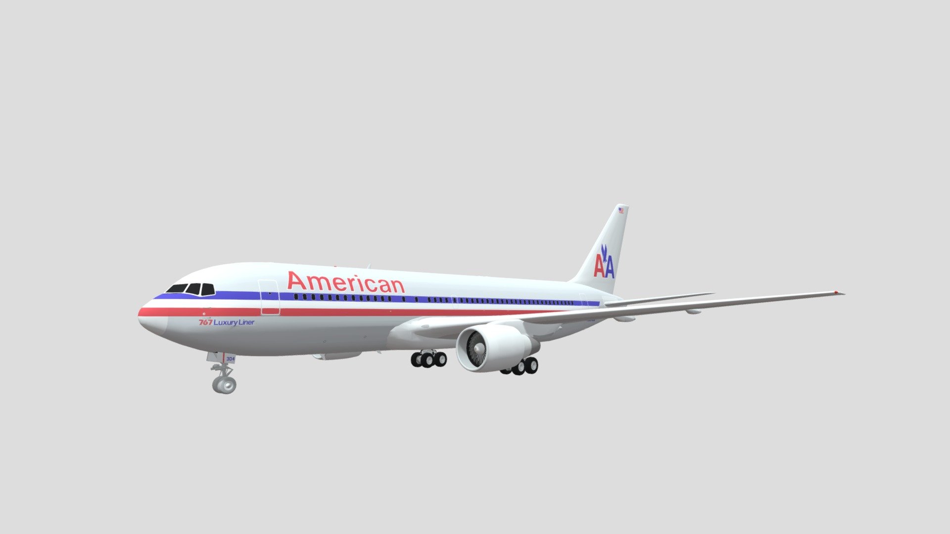 boeing 767 american - Download Free 3D model by zairiq zairiq ...