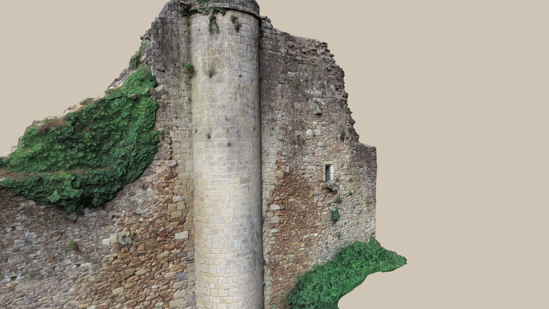 Tour médiévale d'un château en ruine - 3D model by Ukko Cartographie ...