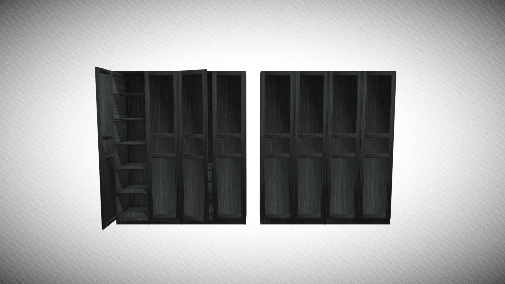 Modern Wooden Wardrobe - Download Free 3D model by Poly Paradise-3D ...