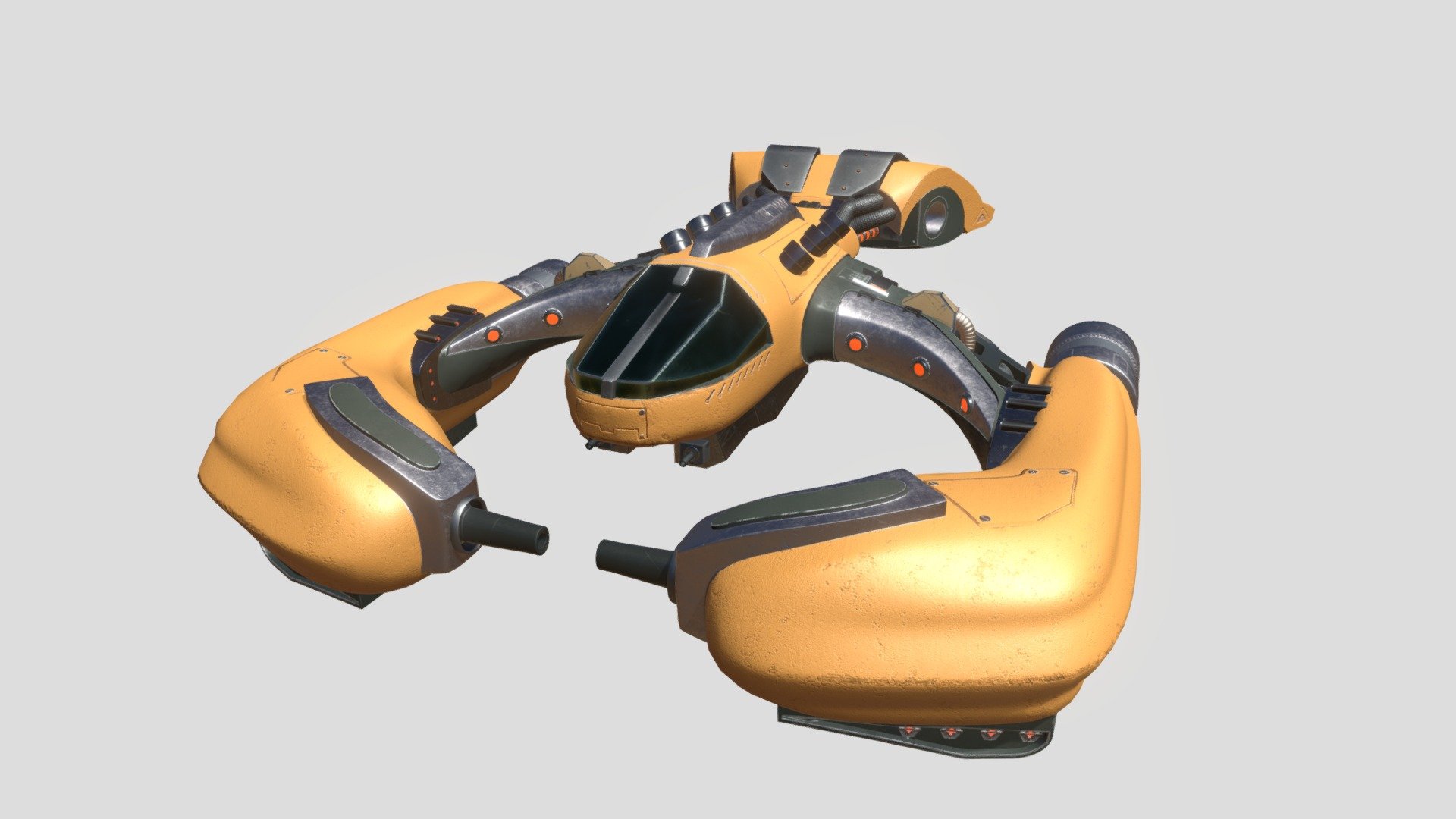 Space Hovercraft - 3D model by BaczekAdam (@Baczek_Adam) [33417fe] - Sketchfab