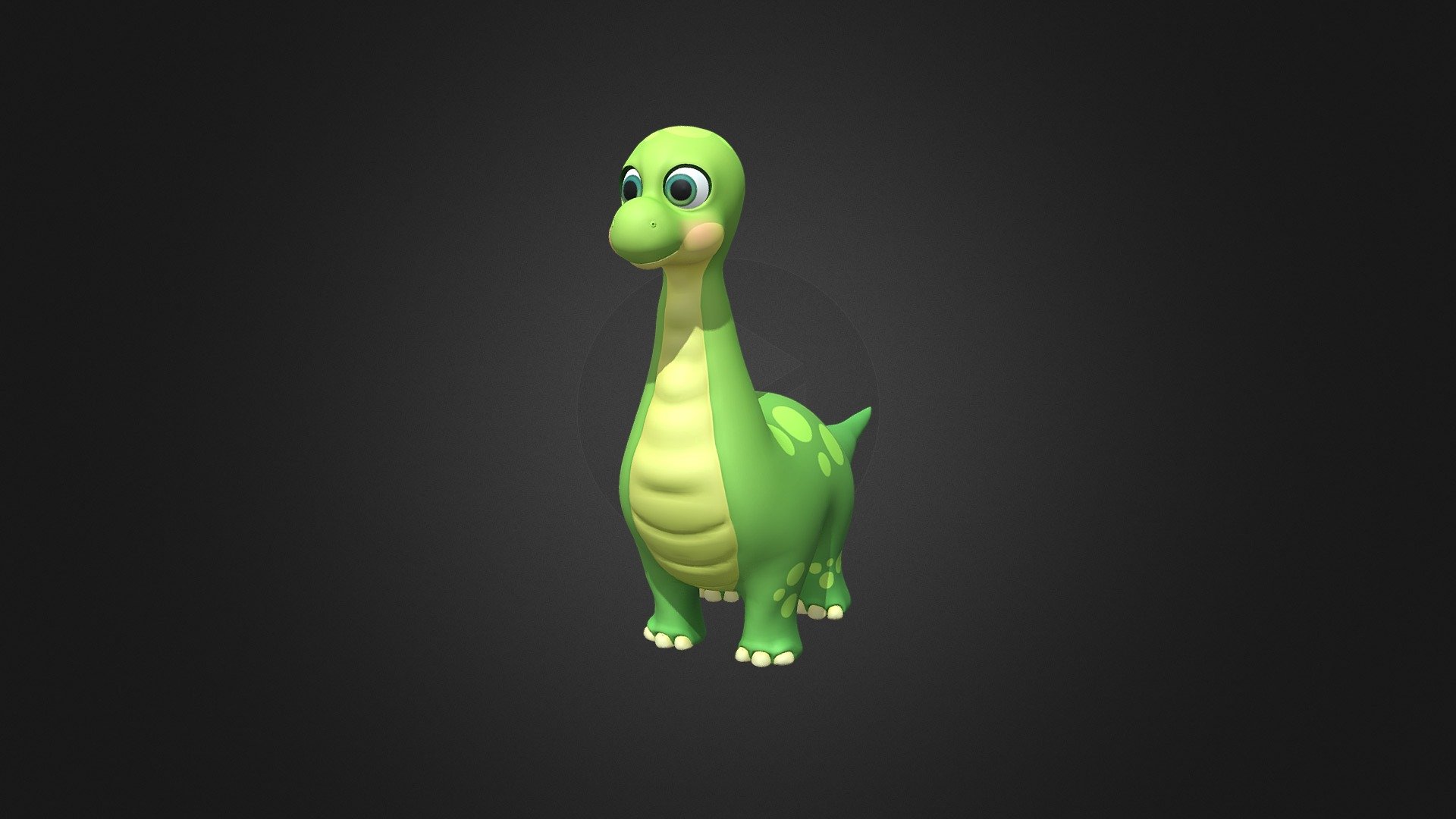 Asset - Cartoons - Dinosaur Brontosaurus Rigged - Buy Royalty Free 3D ...