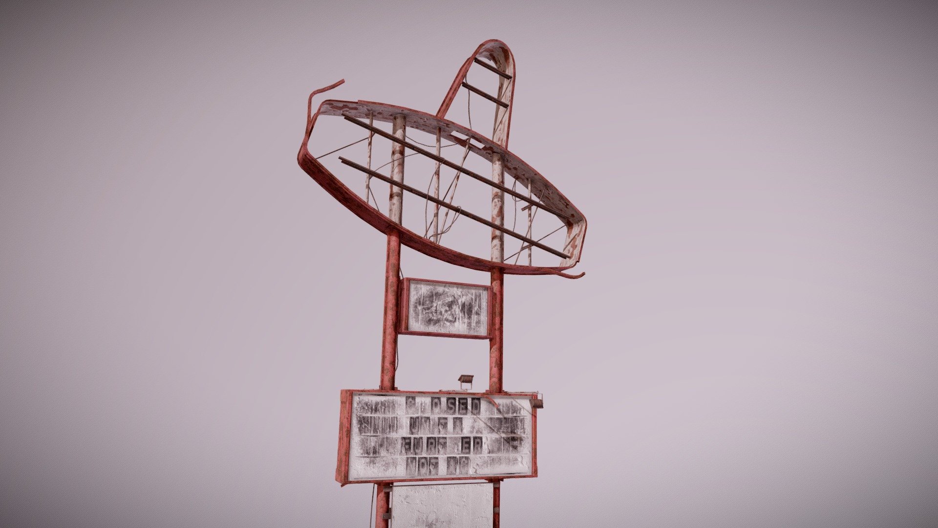 PAS - Post Apocalyptic Abandoned Sign 24 - Buy Royalty Free 3D model by ...