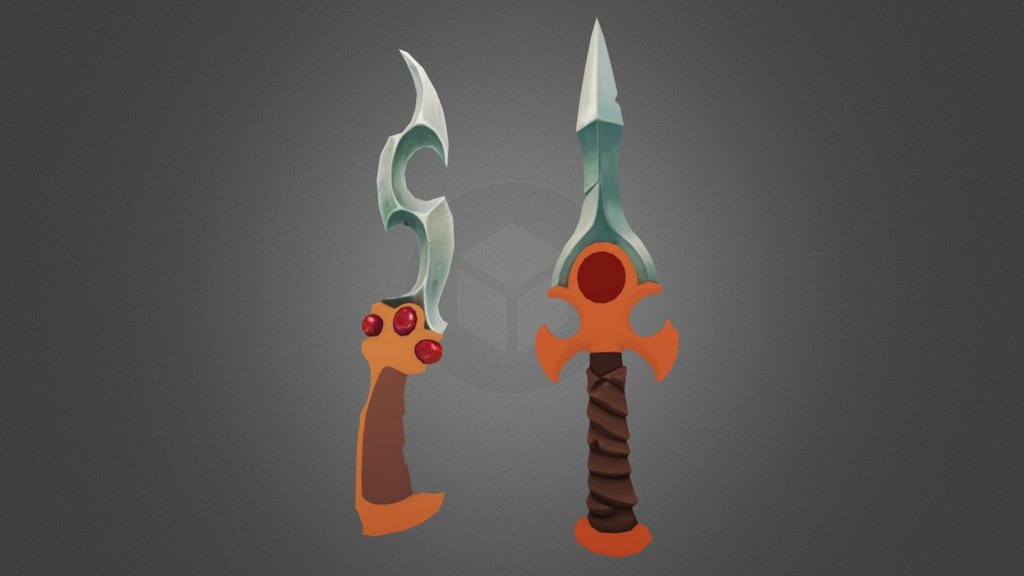 Low Poly Daggers - Download Free 3D model by Dan Tyler Northbrook Met ...