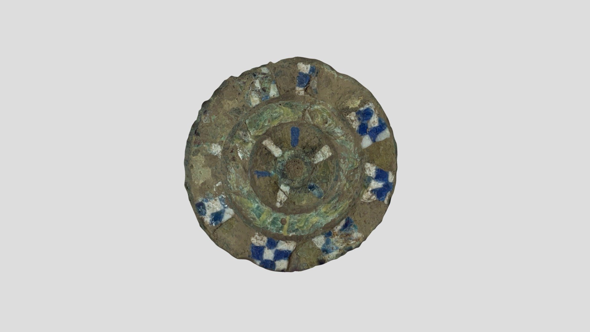 Wmid-053949 Roman Enamelled Disc Brooch - Download Free 3D model by ...