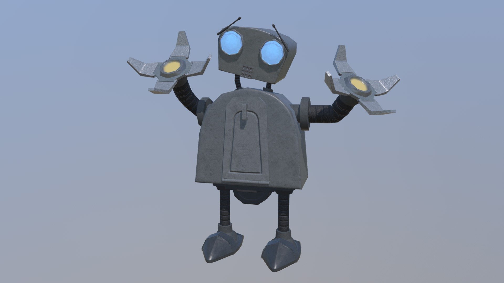 Low-poly robot specifically for mobile platforms - 3D model by ...