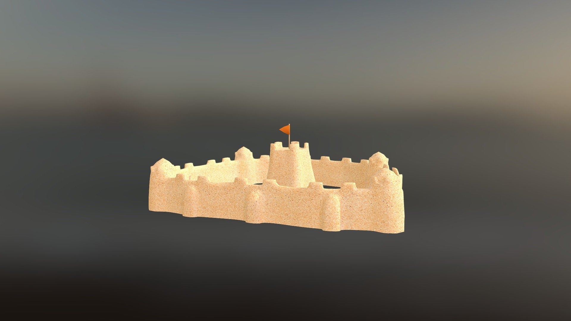 Low Poly Sandcastle - Download Free 3D model by gabrielmendesm [334d12d ...
