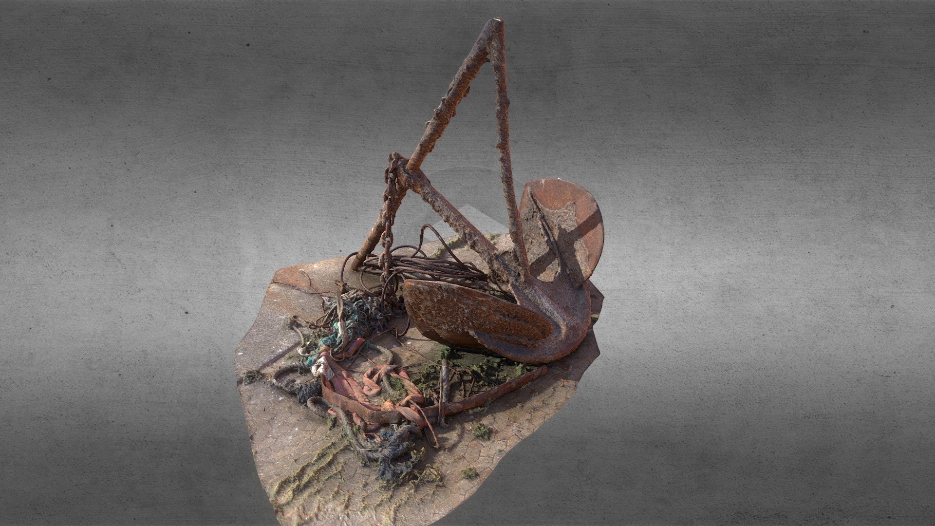 Old overgrown anchor - Buy Royalty Free 3D model by Exploring Europe ...