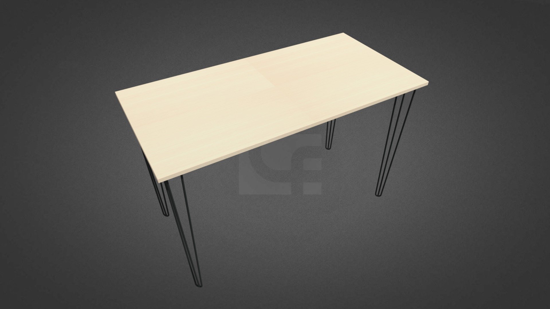 Hairpin Rectangle Table - 3D model by conceptfurniture [33526f8 ...