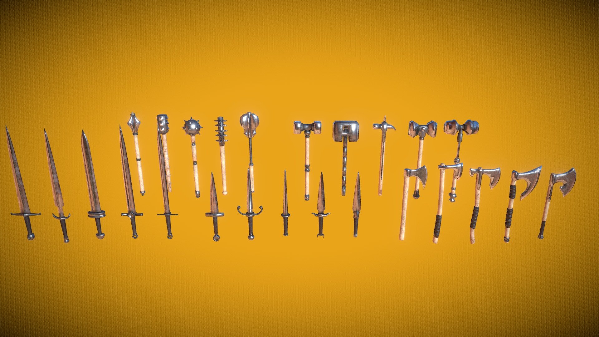 Real World - Medieval Weapons Bundle - Buy Royalty Free 3D model by ...