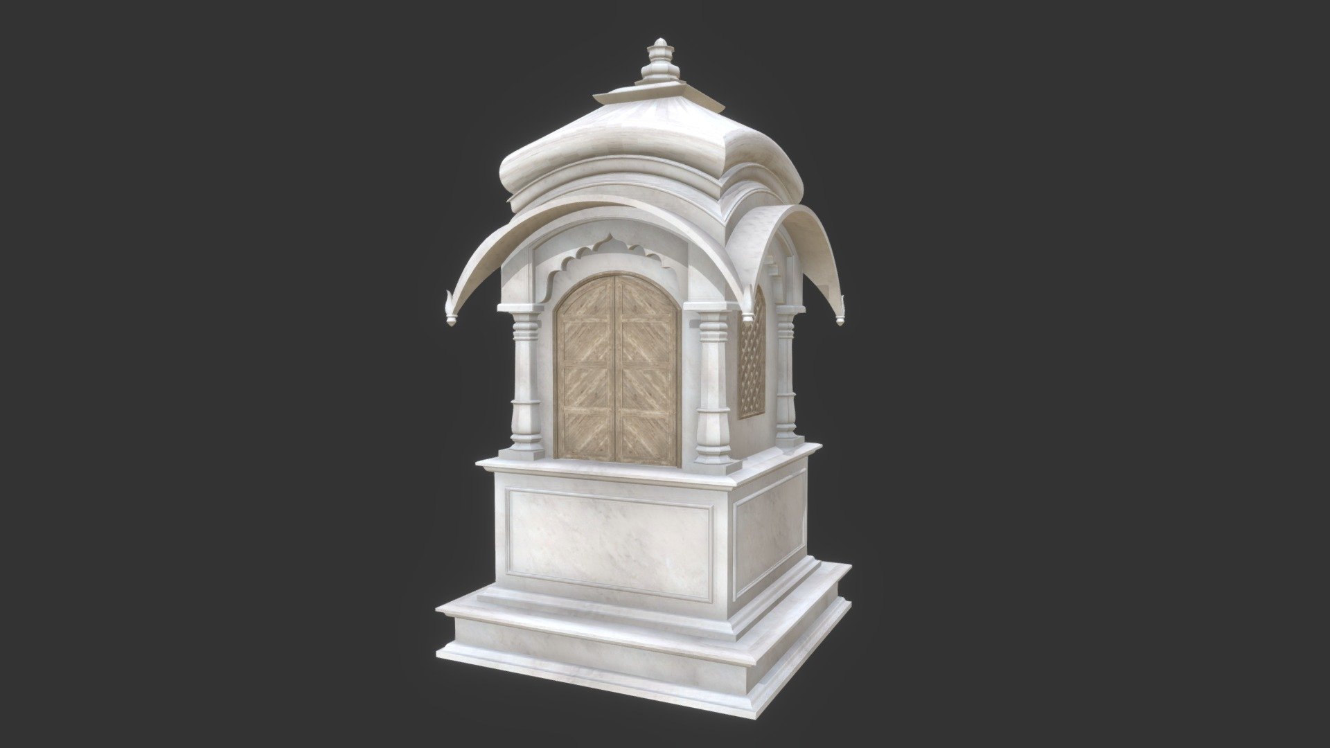 Indian Vedic Style Samadhi Mandir - 3D model by Pavan (@pavankrsnadas ...