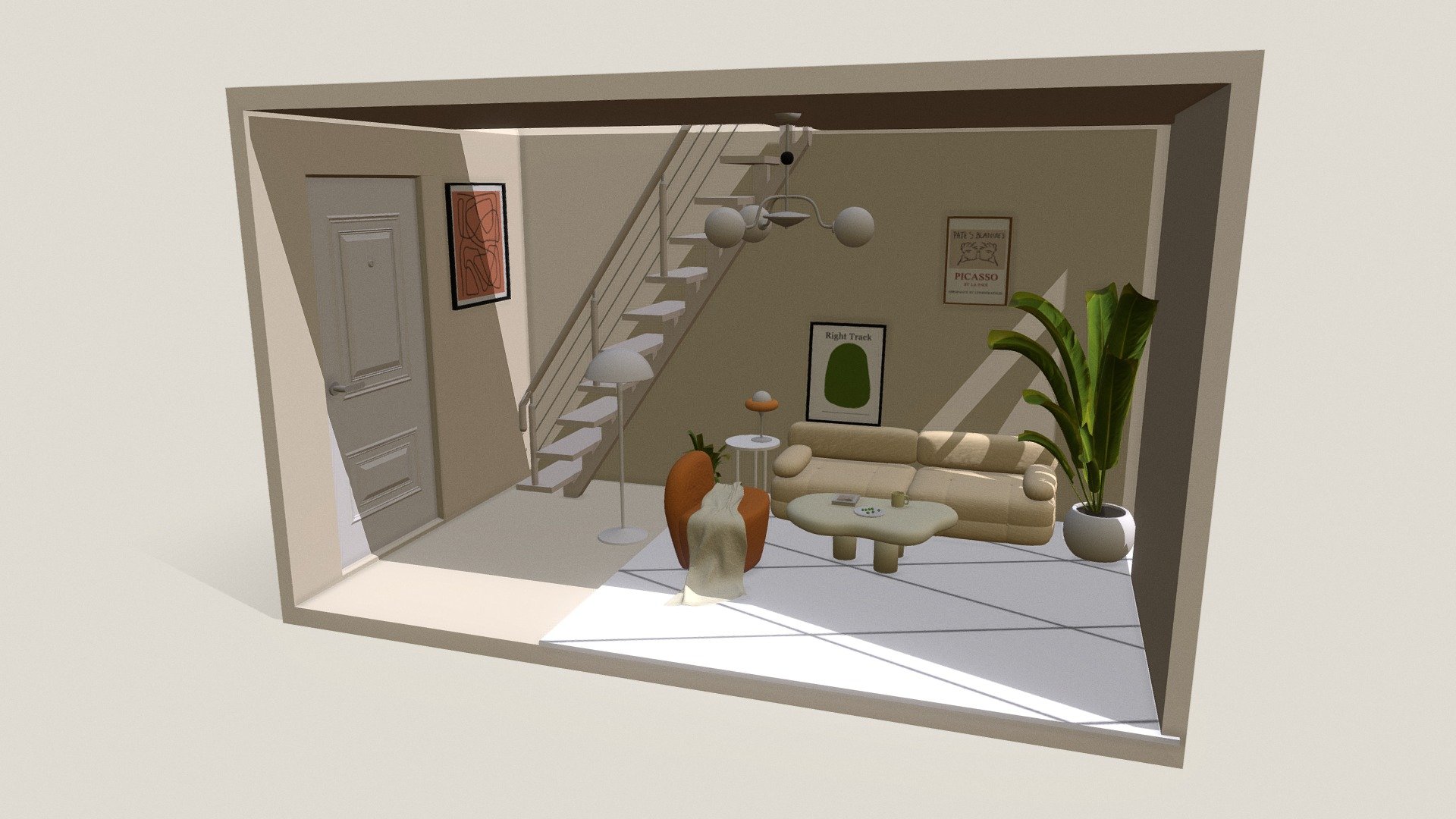 Aesthetic Room - 3D model by puddinnn [3359c0a] - Sketchfab