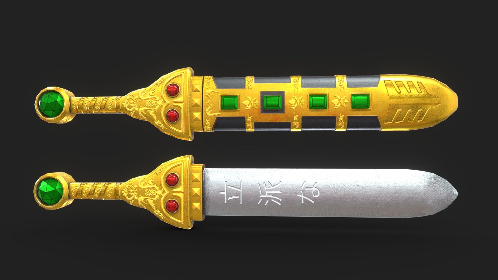 Golden Sword - Buy Royalty Free 3D model by gianraga1 [335aedc ...