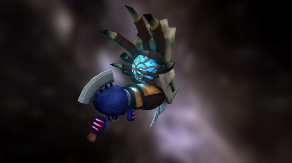 Skeletal Gun - 3D model by Saul Serrano (@fackinsaul) [335cc14] - Sketchfab