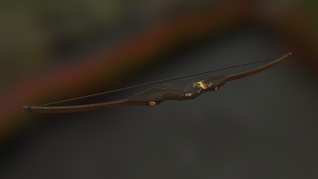 Hand-Carved Bow - 3D model by dragongodmod [335d20b] - Sketchfab