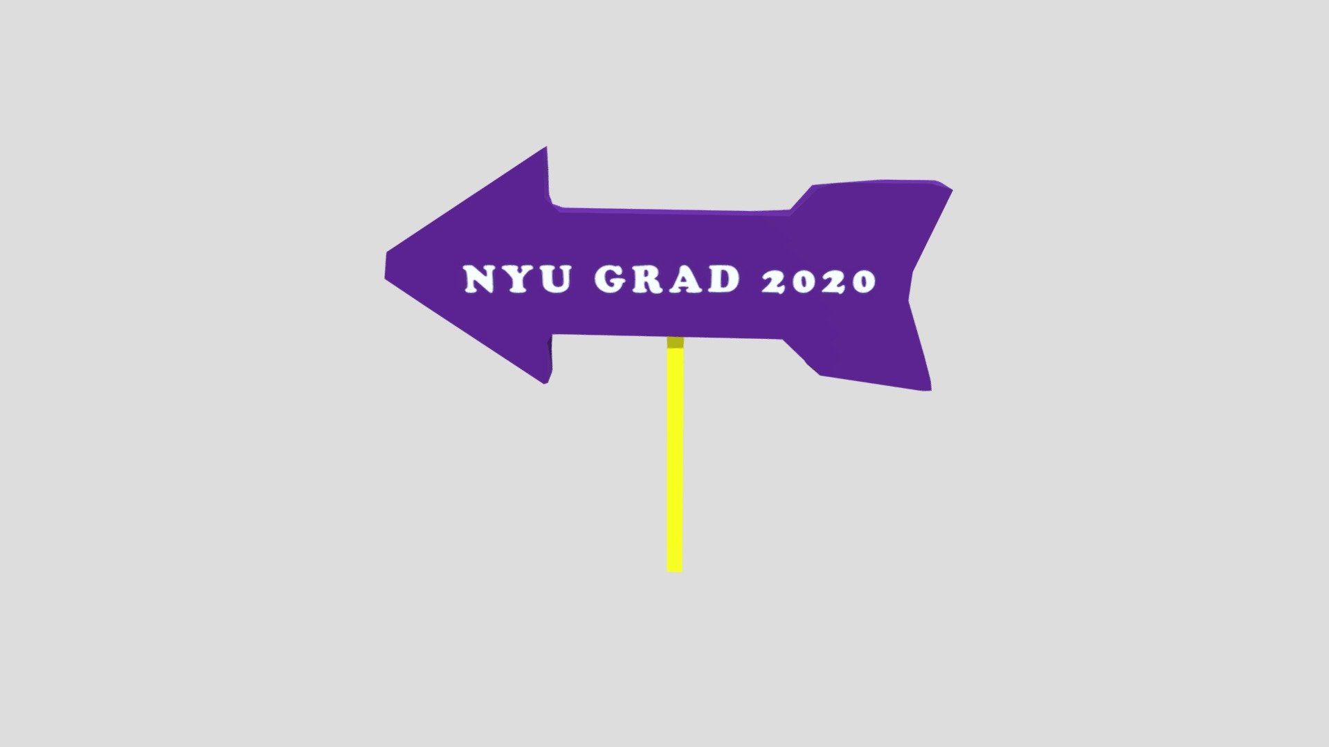 Graduation Sign - NYU Grad 2020 - Download Free 3D model by ...