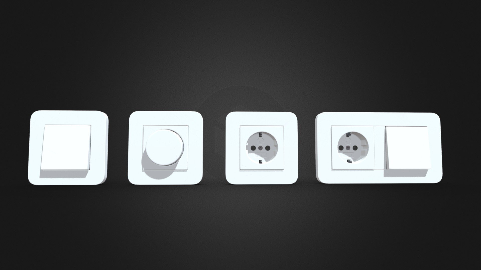 E3 Switches And Socket By Gira - Buy Royalty Free 3D model by Toss90 [335ff78] - Sketchfab Store