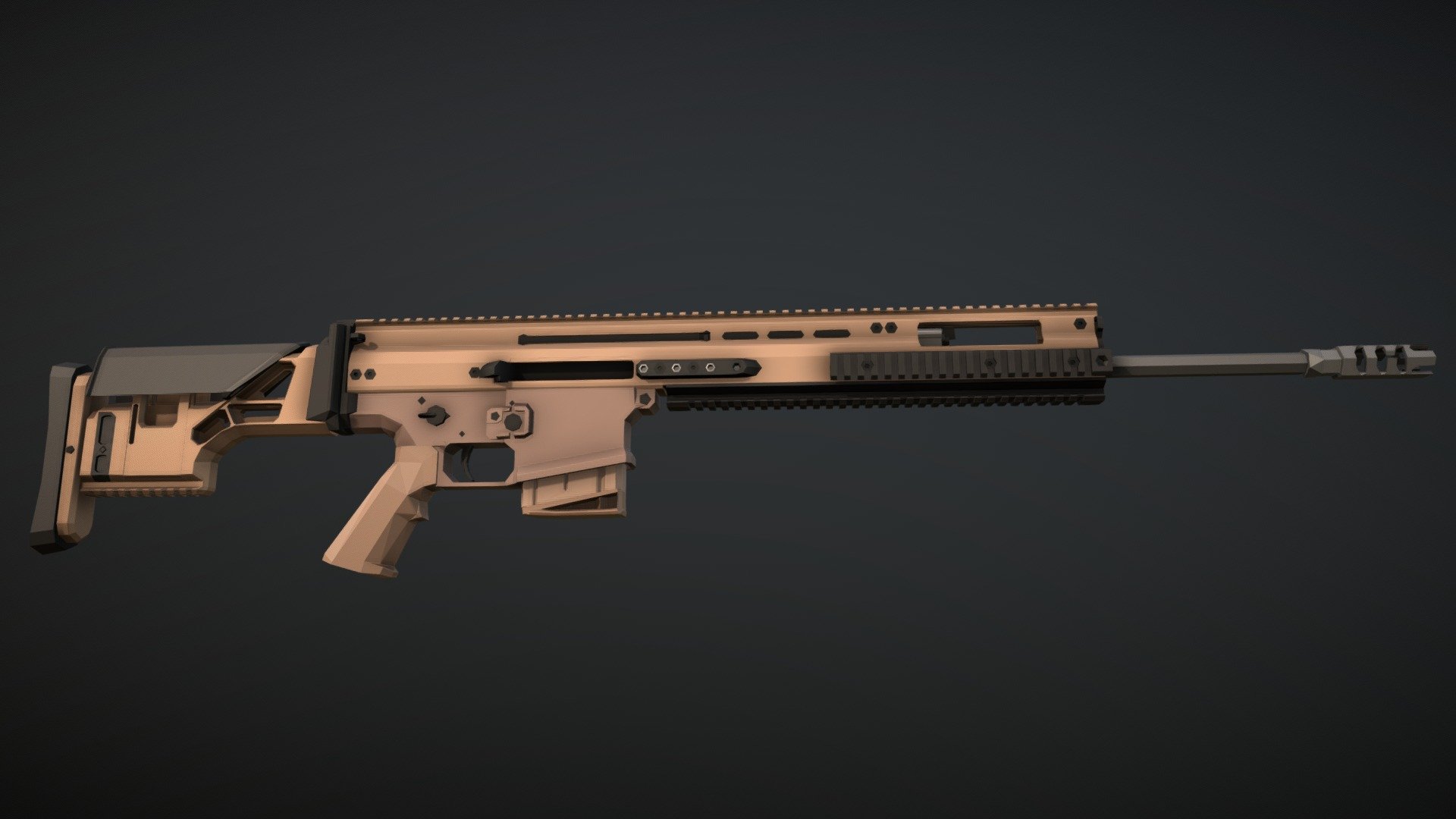 Low-Poly FN SCAR-H PR - Download Free 3D model by notcplkerry [336291d ...