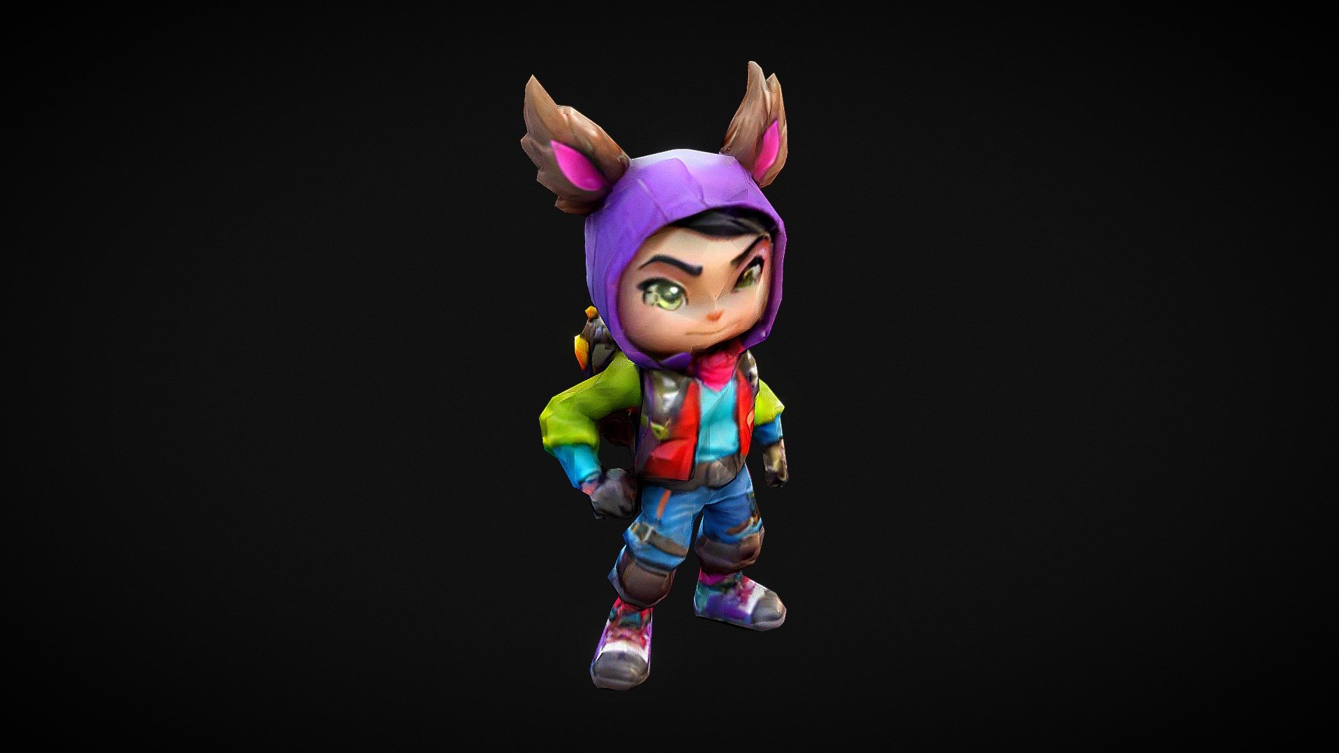 Chibi-style character: - Download Free 3D model by klrxyz [336422a ...