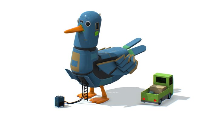 Robot-duck 3D models - Sketchfab