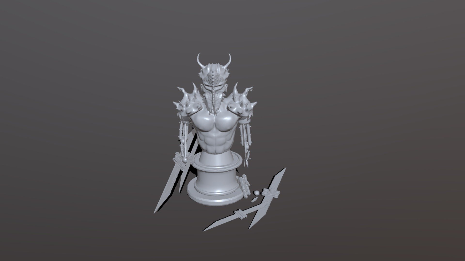 Cyborg Demon (Mounted) - 3D model by ConorRooney [336c870] - Sketchfab