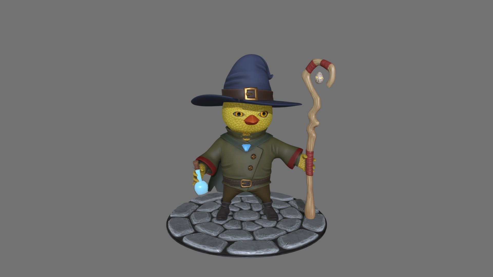 Chick_mage_PBR - 3D model by Arthur Osyatinsky (@Arthur.Osyatinsky ...