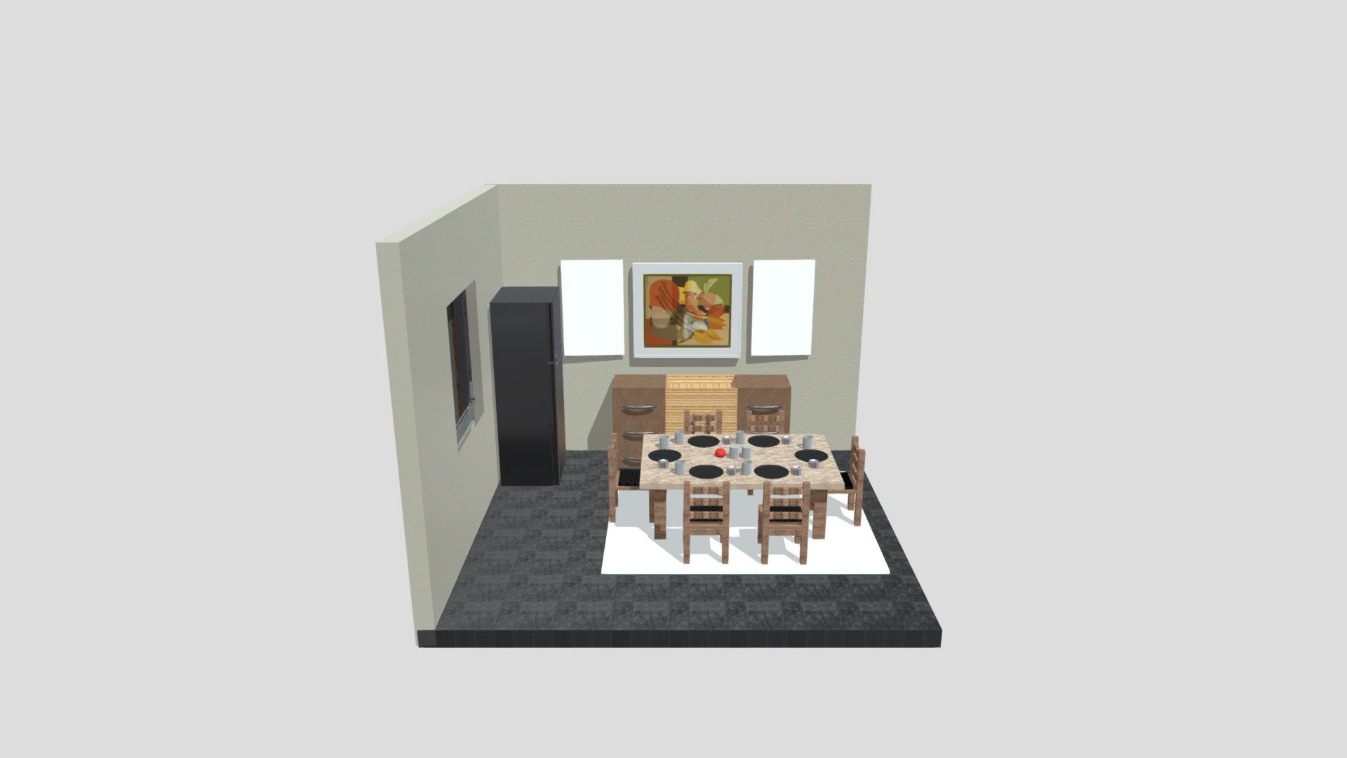 Modern Dining Room Interior Design in 3D - Download Free 3D model by ...