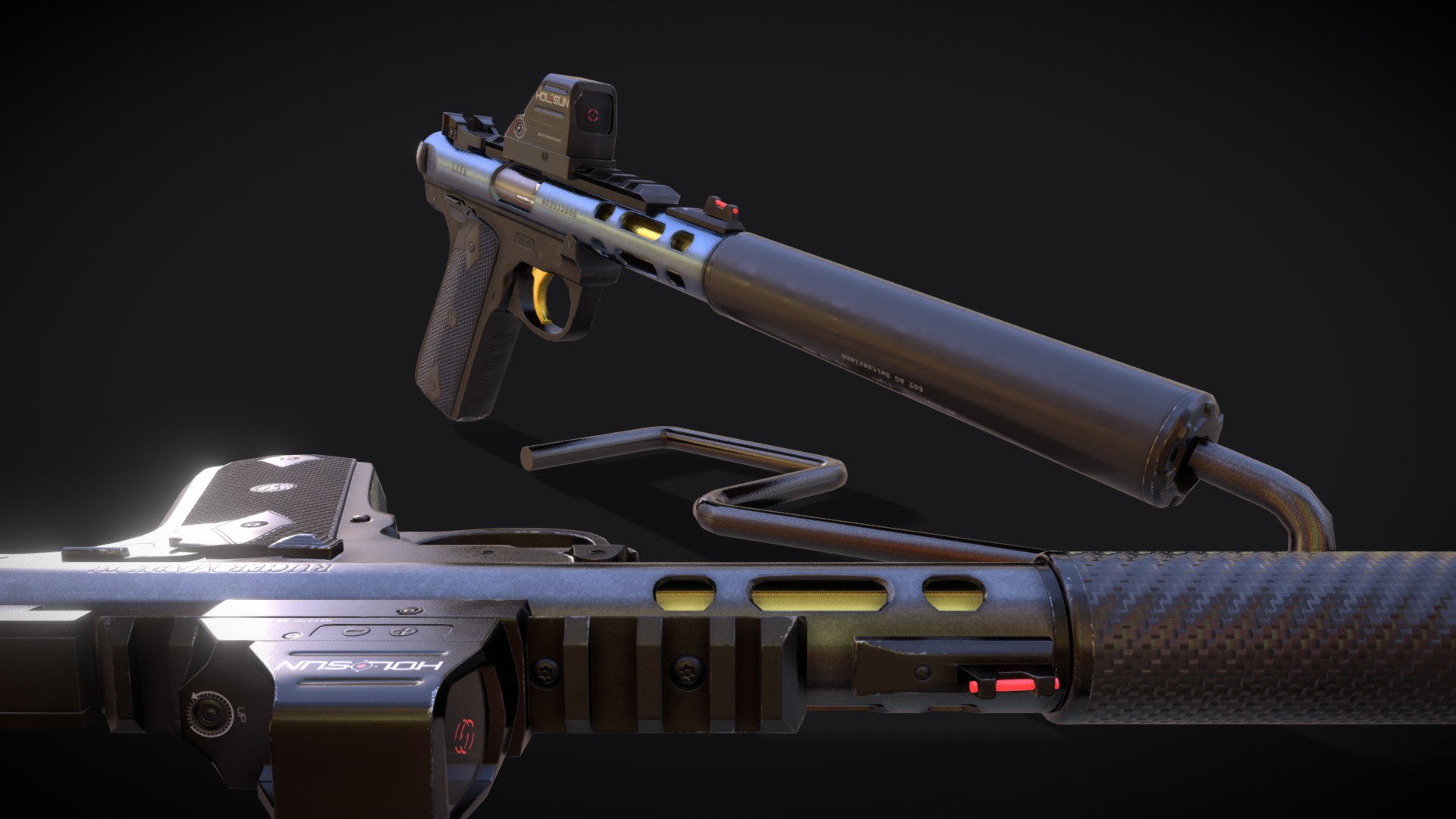 Tactical Ruger MK IV - 3D model by MatteoLaeremans [3378e04] - Sketchfab