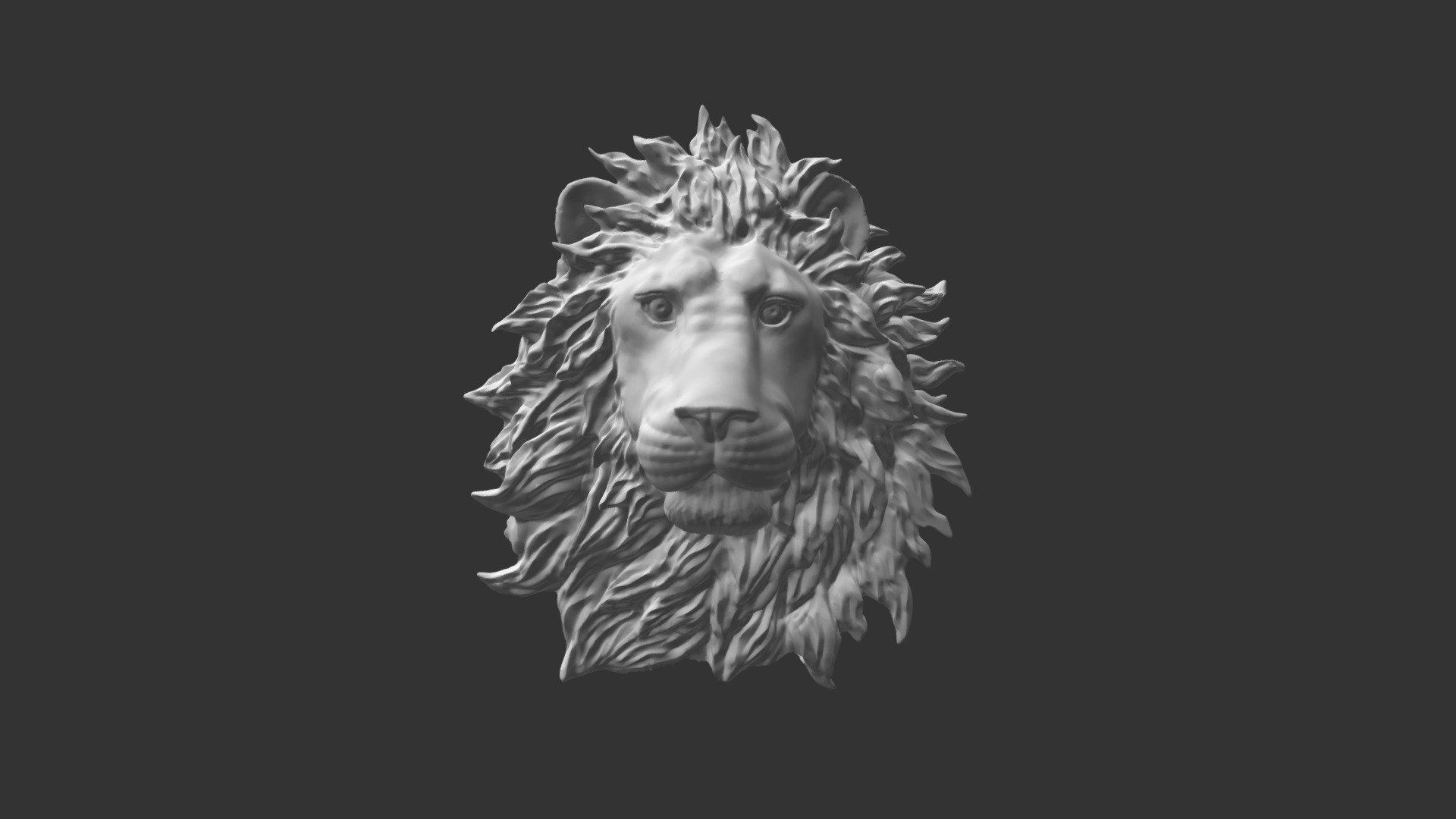 Lion Head Sculpture - Buy Royalty Free 3D model by Amanpreet Bajwa ...